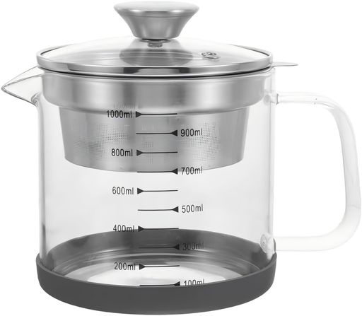 【健康と安全&amp;耐熱透明ガラス】高ホウケイ酸ガラスで作られたこのガラスは、高温耐性、耐低温性、耐食性の特性を備えています。大容量のガラス製オイルポットは、ご家族の毎日の油のニーズを満たします。高ホウケイ酸ガラスボトルは透明で視認性に優...