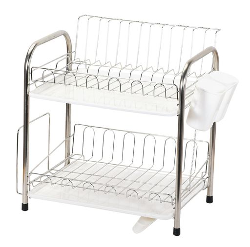 製品サイズ:(約)幅39.5x奥行29.5x高さ38.5cm(水切りポケット含まず) 製品重量:(約)1.368kg 材料の種類:本体・まな板受け/ステンレス鋼、トレー・水切りポケット・ノズル/ポリプロピレン(耐熱温度80度)、チェーン/ス...