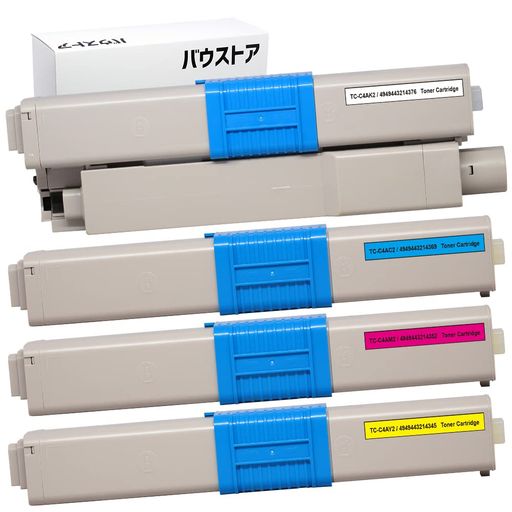 OKITC-C4A2対応の互換トナーカートリッジになります。OKI純正品ではございませんが純正品と同様にご使用いただけます。 【セット内容】TC-C4AK21個、TC-C4AC21個、TC-C4AM21個、TC-C4AY21個 【対応機種】...