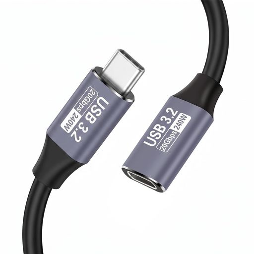 【Type C延長ケーブル(オス-メス)】USB-Cデバイス間の接続を拡張するために使用されます。スイッチ、Type-Cスマートフォン、またはラップトップなどと互換性があり、充電またはデータ同期も実現可能です。ご注意:製品が正常に使用できな...