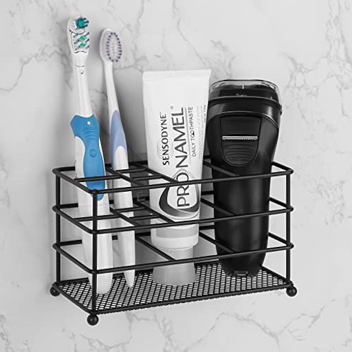 排水穴のある鉄製の歯ブラシホルダーで、歯ブラシを乾いた状態に保ちます。 粘着式電動歯ブラシホルダーは、スペースを最大限に活用し、部屋が散らかることがありません。 電動歯ブラシ、歯磨き粉、くし、電気シェーバーなどを整理して収納できる7つの異な...