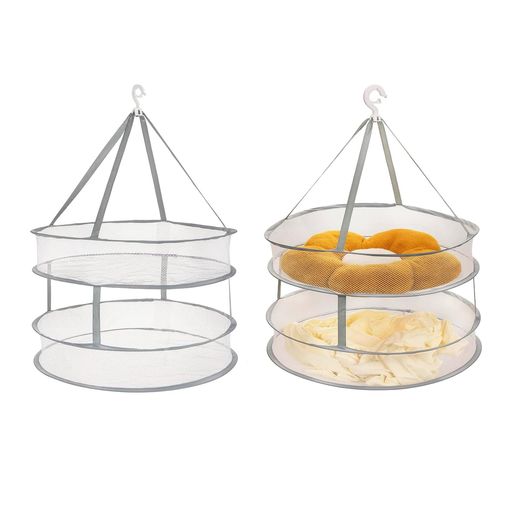 💥【衣類の変形防止&amp;360度回転可能】この物干しネットは衣類を平らに干すことができます、重量を均等に分ける、衣類の伸び、変形、またはハンガー跡の付着を防ぐ。360度回転をサポートし、衣類が全方位で日光浴を楽しめます。...