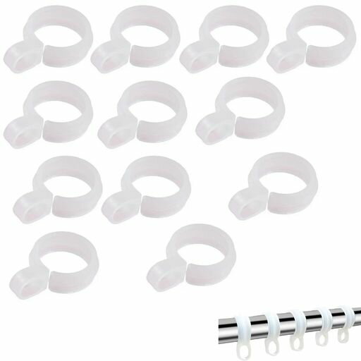 クリアな規格適合性:12個入り半透明スーツ、家庭の日常使用量の需要を満たす、直径約29mm-35mmの物干し竿(29mm-34mmレギュラーサイズと互換性がある)を正確に配合し、追加の測定を必要とせず、多くの家庭用物干し道具と簡単にマッチン...