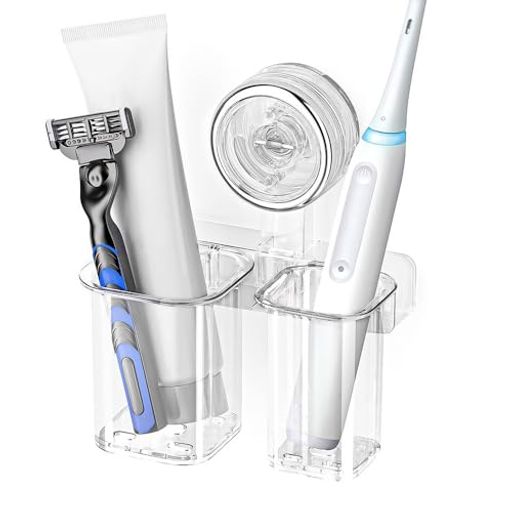 サイズ:収納ボックスサイズ(吸盤を除く)12.9x8.9x7.7cm 高品質素材:電動歯ブラシオーガナイザーは耐久性のあるアクリル製で、底に排水穴があり、歯ブラシを乾いた状態に保ち、掃除が簡単です。 取り付け簡単:多機能浴室用水切りラックは...