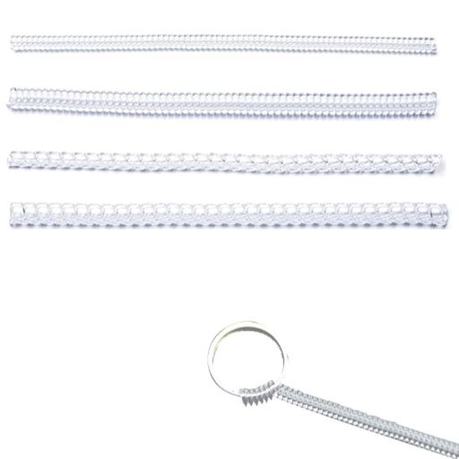 【商品紹介】これは指輪用サイズ調整具で、4種類の形状が各1本ずつ、合計4本入りです。指輪のサイズを微調整し、ぴったりとフィットさせるための便利なアイテムで、ギフトとしても最適です。 【商品サイズ】長さは100mm、太さは1.2*3.5mm(...