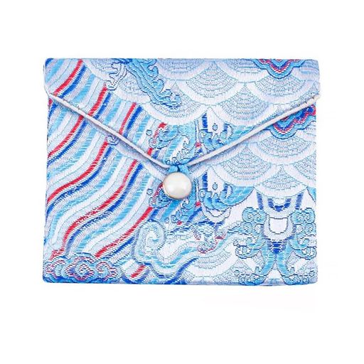 サイズ:9x11cm 高品質:にはしっかりとした布地や柔らかい素材を使用しており、数珠やパワーストーンを傷から守るだけでなく、長持ちする仕様です。 ファッションデザイン:ブルートーンの生地と新鮮なパターンデザインで作られたこの収納バッグは、...