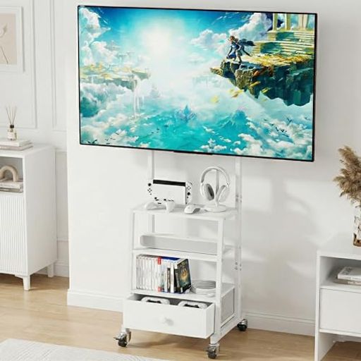 【幅広いサイズ&amp;VESA対応】32〜55V型のフラット/曲面テレビ(LED・LCD・OLED)にフィット。VESA100x100〜400x400mm対応・耐荷重45kgで安心設置。テレビスタンドは5cm刻みで高さ調節でき、最適な視聴...