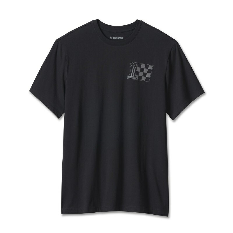ミッドウェイトのオールコットンジャージーを使用し、リラックスした着心地が特徴的です。チェッカーフラッグが#1ロゴを引き立てています。