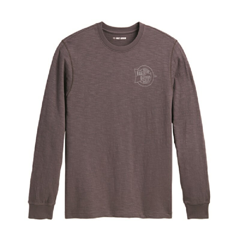 厚手のコットン100％スラブ・ジャージーを使用し、丈夫で快適な着心地。この長袖Tシャツは、フロントとバックにヴィンテージ風のブランドロゴ入り。