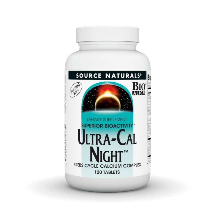 Source Naturals Ultra-Cal Nightは、カルシウムとマグネシウムを1:1の比率で配合した、夜の摂取に着目したミネラルサプリメントです。毎日の食生活で不足しがちなミネラルを手軽に補いたい方や、栄養バランスを意識する方...