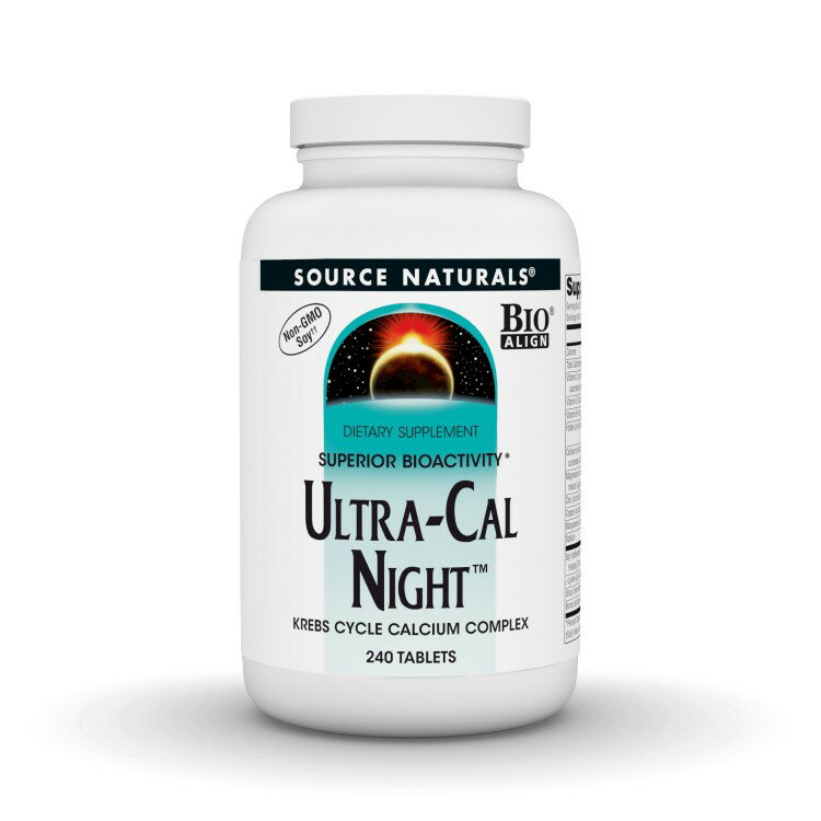 Source Naturals Ultra-Cal Nightは、カルシウムとマグネシウムを1:1の比率で配合した、夜の摂取に着目したミネラルサプリメントです。毎日の食生活で不足しがちなミネラルを手軽に補いたい方や、栄養バランスを意識する方...