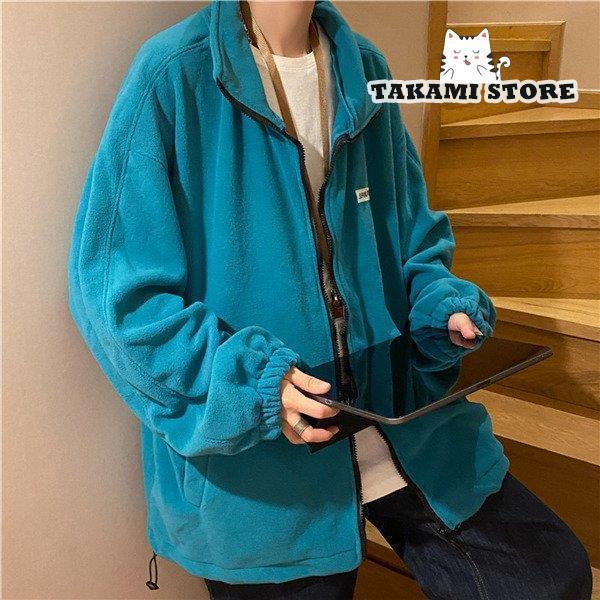 商品詳細：カラー：/ブラック/ブルーサイズ：/M/L/XL/2XL/3XL【商品説明】◎シンプルで季節感のある着こなしを演出する両面シャギーボア素材のスタンドカラーフルジップフリース！◎フワフワとしたモコモコのファーシャギーボア生地を採用。...