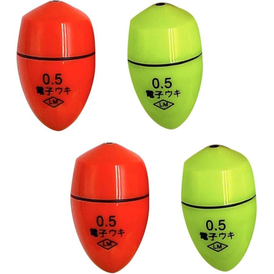 バリエーションコード : 2B96KV8005「見やすい2色セット」 フカセ釣りに最適な電気ウキセット。赤と黄緑の2色が各2個、計4個入り。「視認性抜群」 晴れた日には目立つ赤色、荒れた海では波に負けない黄緑色、夜釣りでもしっかり光るので、...