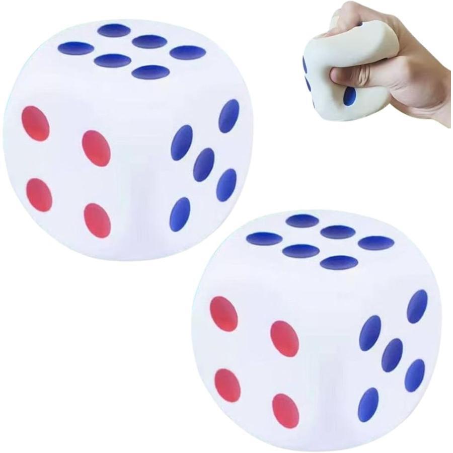 楽しく遊べるビッグサイズ。 8x8x8cmの大きなサイコロで、すごろくやパーティーゲームをもっとダイナミックに。視認性が高く、盛り上がること間違いなし。ぎゅっと潰せてストレス発散 ソフトな素材でできており、握るとぷにっと潰れる気持ちいい触感...