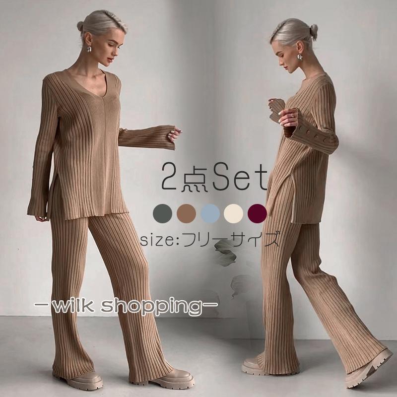 商品サイズ：S/M/L/XL【セット内容】トップス+パンツ【商品説明】◎シンプルなデザインで様々な場合に着用できます。◎サイズ感はコンパクトで、女性らしいデザインなので、甘すぎないクールなスタイリングが叶います。◎スタイリッシュな雰囲気と体...