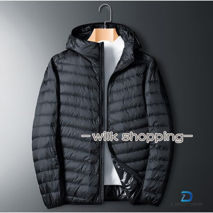 ダウンジャケット メンズ レディース 軽い フード付き 立ち襟 ライト ダックダウン 高級 ビジネス 大きいサイズ 細身 光沢 防寒 薄手 暖い 40代 30代 50代カラー　ブラック　グレー　ネイビー　ブルー　ワインレッドサイズ　M L ...