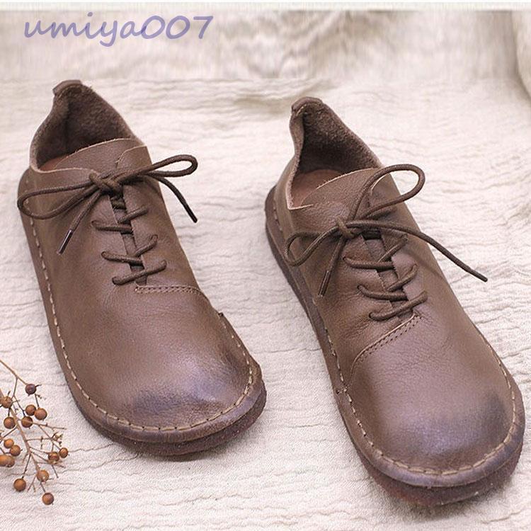 【品名】:レディース本革革靴【素材】:牛革 【カラー】：ブラウン【サイズ】：35〜39検索ワード：パンプス　レディース革靴　美脚　レディース　シューズ フォーマル 軽量 ビジネス 靴　学生　婦人靴　婦人　　かっこいい カッコイイ 定番　通勤...