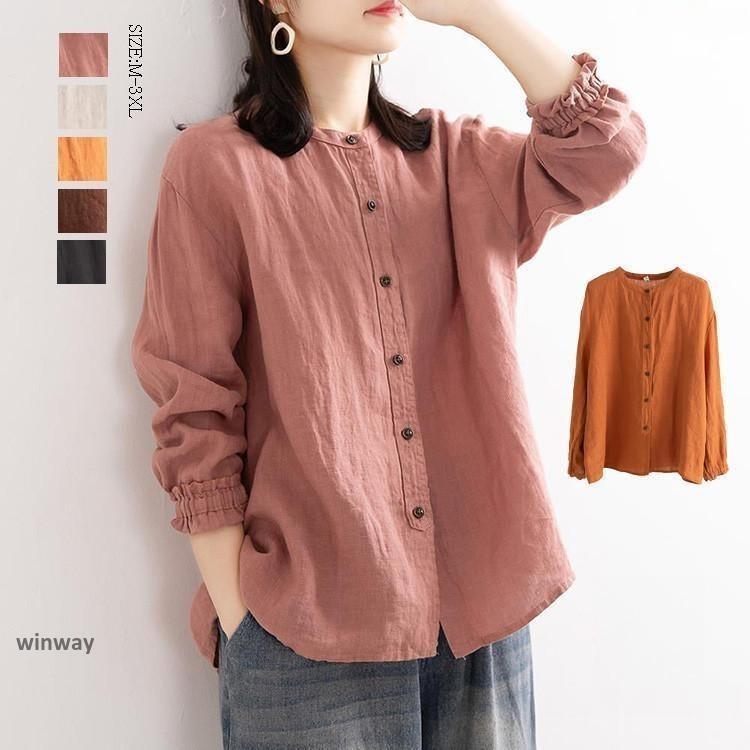 キーワード： シャツブラウス シャツ 綿シャツ トップス ブラウス 長袖シャツ レディース 前開き 黒 フォーマル ブラック 黒シャツ 長袖 ベーシック 綿 コットン Uネック ラウンドネック 無地 コーデ デザイン 大きいサイズ 着痩せ ...