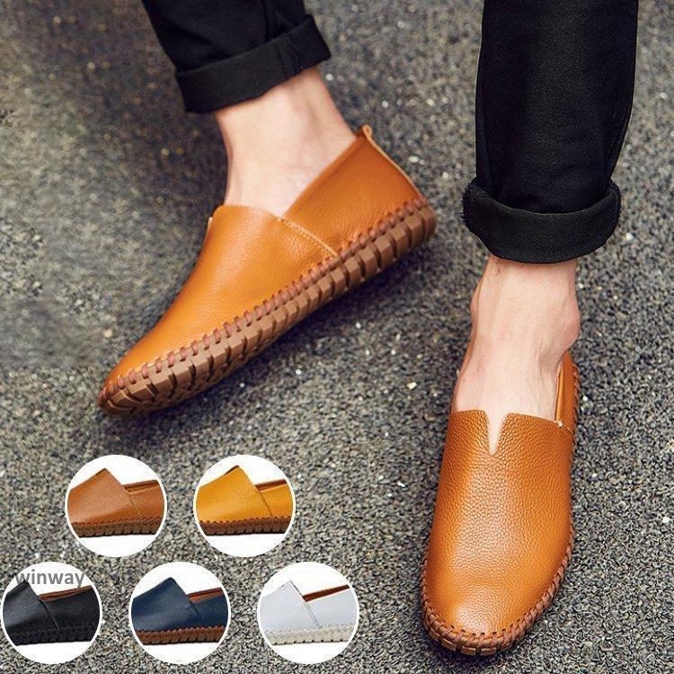 商品規格【品名】：メンズ本革ドライビングシューズ【アッパー】: 牛革【裏地】：PU革【ソール】:合成ゴム【スタイル】：ファッション　カジュアル【カラー】：ブルー　ホワイト　イー　ブラウン　ブラック　【サイズ】：38-50【季節】：オールシー...