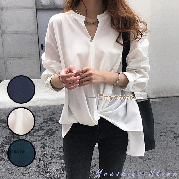【商品概要】レディース ファッション トップス ブラウス 長袖 シャツ ゆったり きれいめ 白 黒 フォーマル カジュアル 上品 きれいめ 春夏秋冬 大人 お洒落 大人女子【カラー】ホワイト、ネイビー、グリーン【主素材】ポリエステル【サイズ...
