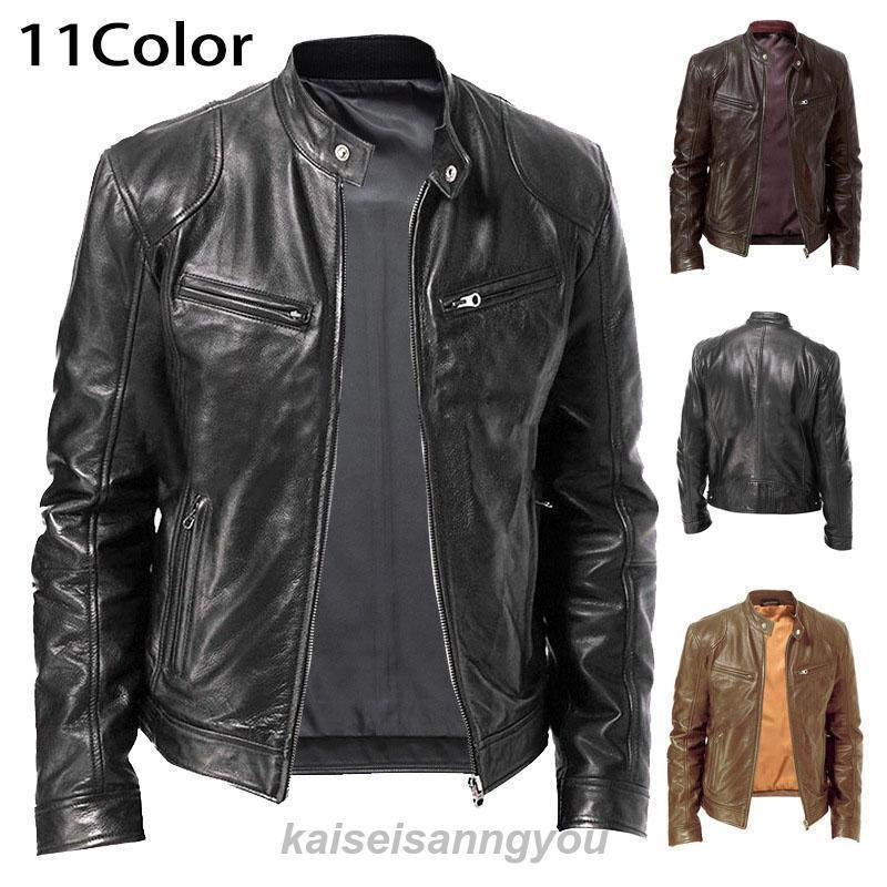【サイズ】S/M/L/XL/XXL/XXXL/XXXXL/5XL【商品紹介】胸ポケットはダミーです。ご注意ください。PU秋冬シーズンに防寒性?保温性を兼ね備えたメンズレザージャケットが登場です。肌触りが柔らかくて、通気性にも優れているコート...