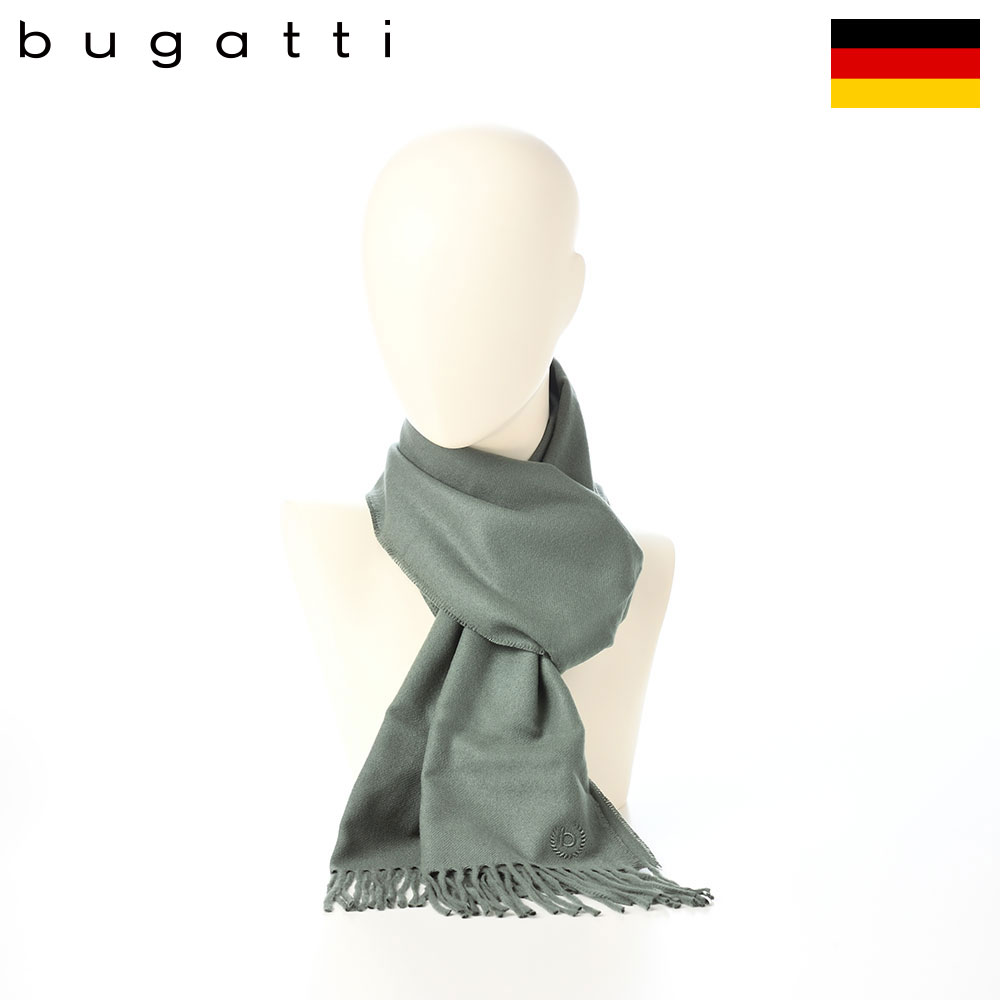 ■別のカラーはこちらデニムネイビーグレーブラック仕様 カラー：ボトルグリーン ブランド：bugatti（ブガッティ）／ドイツ 素材：アクリル100％ 中国製 着用シーズン：秋〜冬 ■ サイズの目安 長さ180cm 幅30cm 創業は1947...