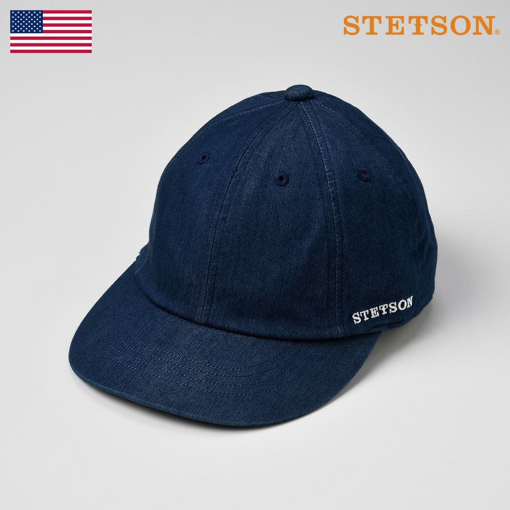 ■別のカラーはこちらネイビー仕様 カラー：ブルー ブランド：STETSON（ステットソン）／アメリカ 素材：コットン73％、ポリエステル27％ サイズ調整箇所：後ろ 日本製 ■ サイズの目安 実寸：M:56.5cm、L:58cm、LL:59...