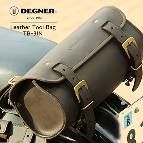 【DEGNER(デグナー)】デグナー ツールバッグ 大 BK■カタログ品番：P052-5792■メーカー品番：TB-3IN■JAN：4524486053924適応車両：大 BK タイプ ： Lサイズ 素材 ： COW（3mm厚） クロムレザ...