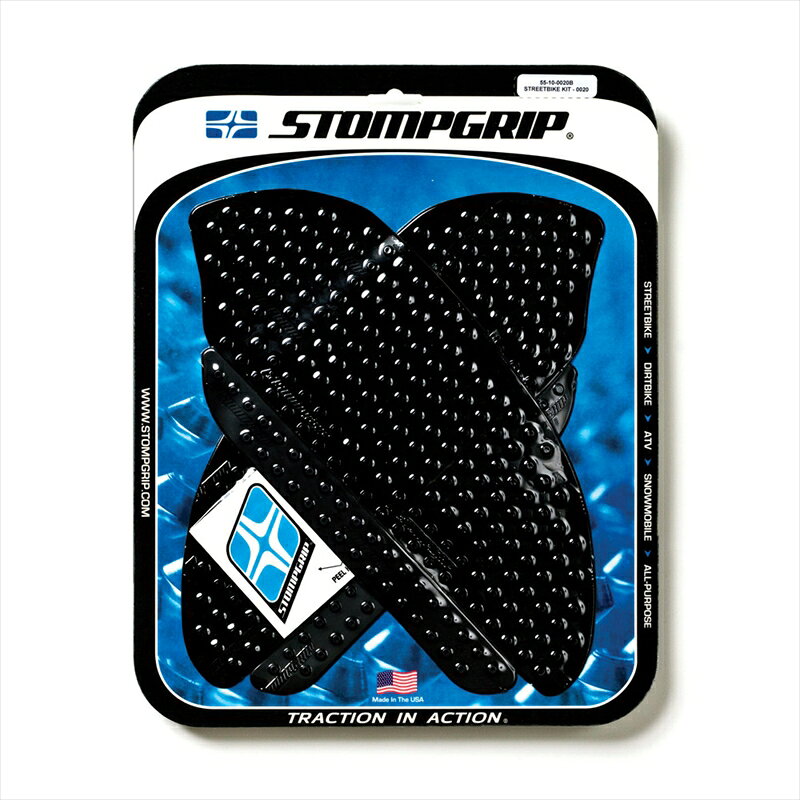 ■メーカー名：ストンプグリップ■メーカー品番：55-10-0020BSTOMP GRIPは世界各国のトップレーサー、トップスタントライダーに愛用されています。日本のサーキット、ストリートでも大好評。STOMP GRIPの愛用者は世界中で激増...