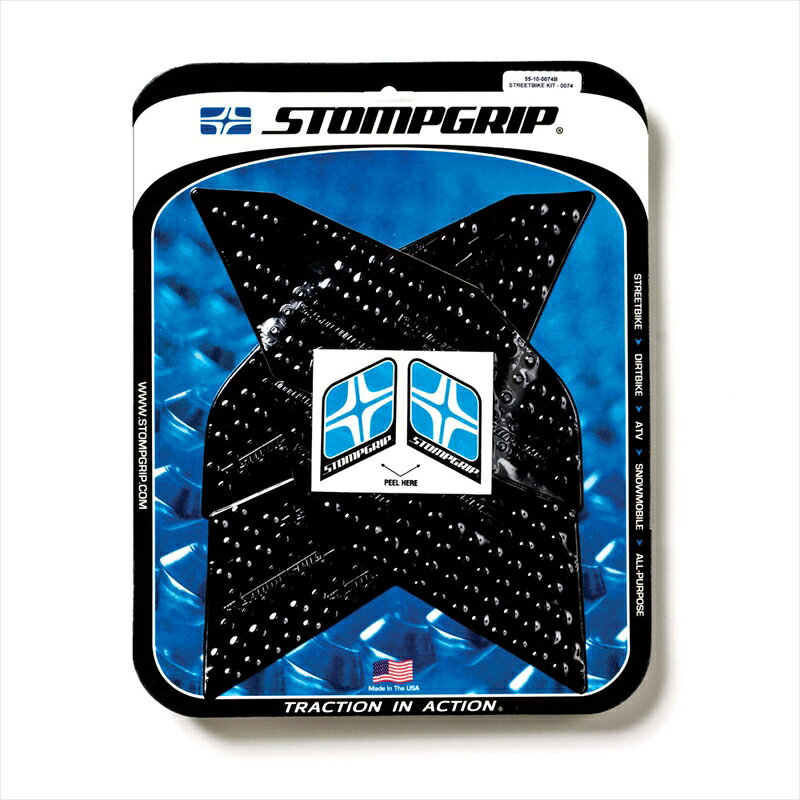 ■メーカー名：ストンプグリップ■メーカー品番：55-10-0074BSTOMP GRIPは世界各国のトップレーサー、トップスタントライダーに愛用されています。日本のサーキット、ストリートでも大好評。STOMP GRIPの愛用者は世界中で激増...