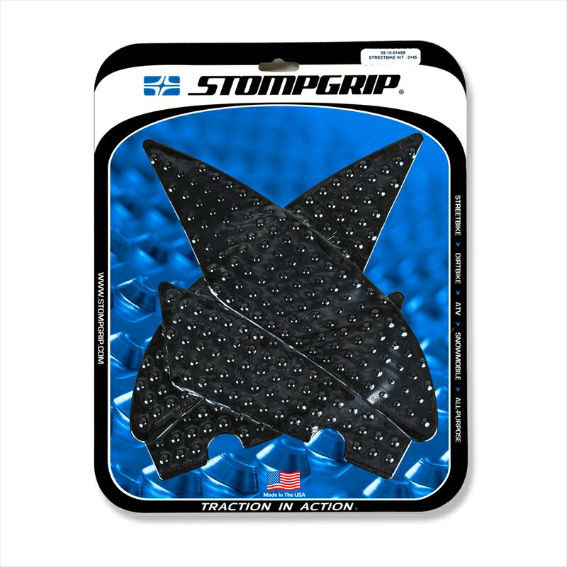 ■メーカー名：ストンプグリップ■メーカー品番：55-10-0145BSTOMP GRIPは世界各国のトップレーサー、トップスタントライダーに愛用されています。日本のサーキット、ストリートでも大好評。STOMP GRIPの愛用者は世界中で激増...