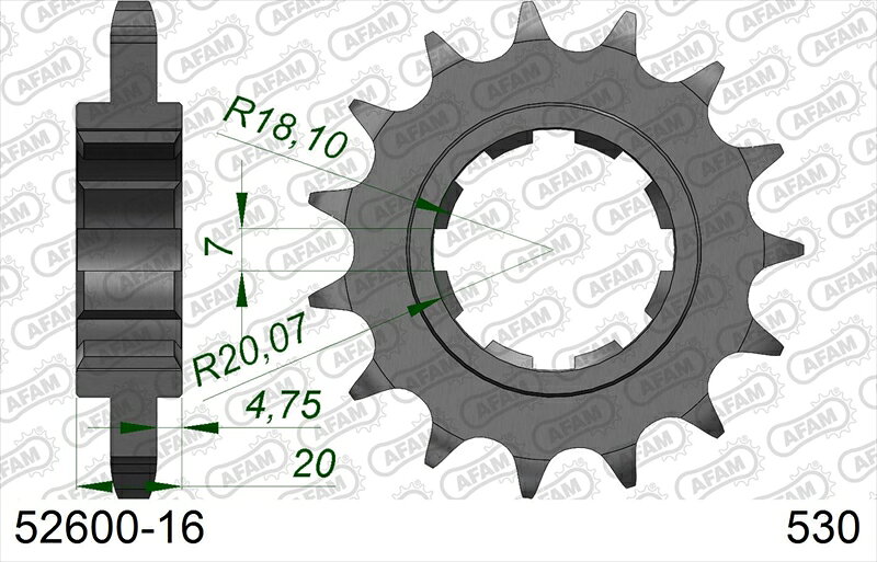 ■メーカー名：アファム■メーカー品番：52600-16AFAMは、世界トップレベルのモータースポーツで培われた技術をもとに、高精度・高耐久のドライブスプロケットを開発するヨーロッパブランドです。厳選された高品質素材と精密加工により、優れた駆...