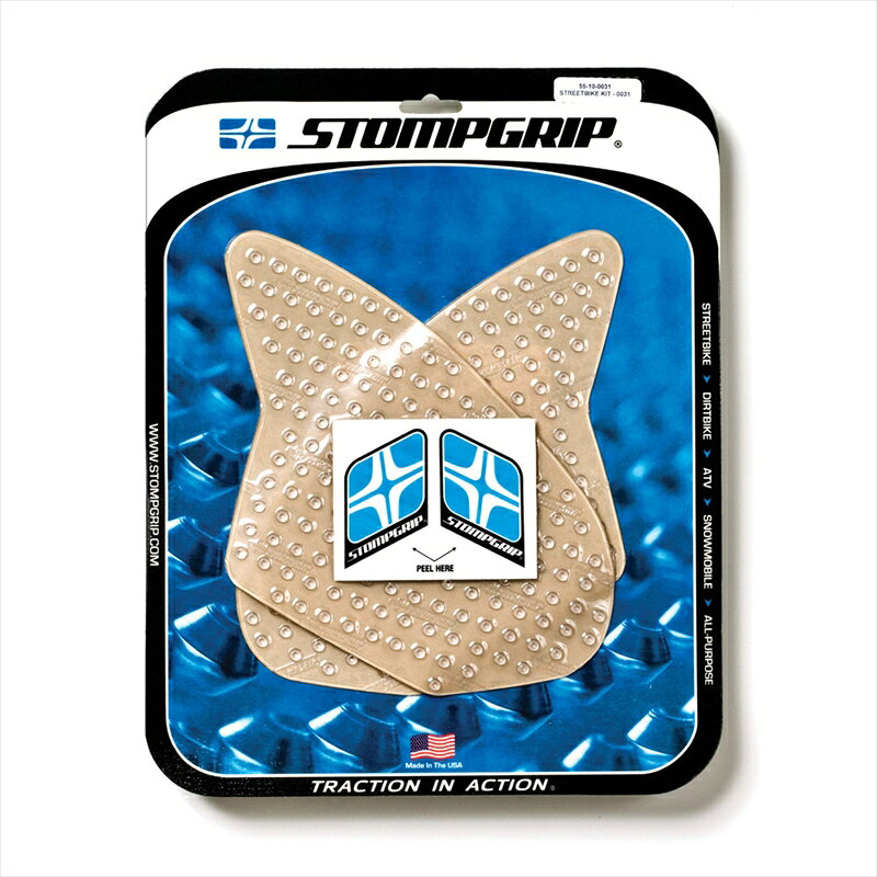 ■メーカー名：ストンプグリップ■メーカー品番：55-10-0031CSTOMP GRIPは世界各国のトップレーサー、トップスタントライダーに愛用されています。日本のサーキット、ストリートでも大好評。STOMP GRIPの愛用者は世界中で激増...
