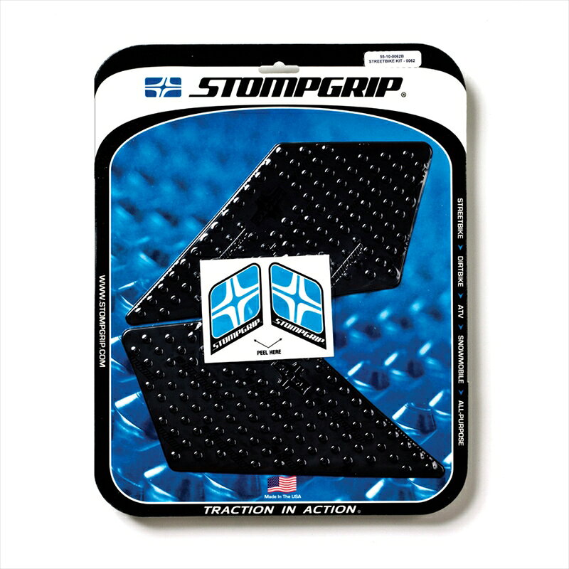 ■メーカー名：ストンプグリップ■メーカー品番：55-10-0062BSTOMP GRIPは世界各国のトップレーサー、トップスタントライダーに愛用されています。日本のサーキット、ストリートでも大好評。STOMP GRIPの愛用者は世界中で激増...