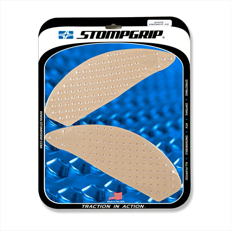 ■メーカー名：ストンプグリップ■メーカー品番：55-10-0132CSTOMP GRIPは世界各国のトップレーサー、トップスタントライダーに愛用されています。日本のサーキット、ストリートでも大好評。STOMP GRIPの愛用者は世界中で激増...