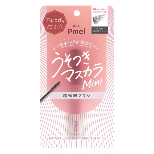 内容量1個商品説明Pmel (ピメル)　パーフェクトロング＆カールマスカラ　ミニ　透け感ブラック　下まつげ用まるで自まつげが伸びたみたい！うそつきマスカラから下まつげ用マスカラ登場！超極細ブラシで下まつげもナチュラルだけど目ヂカラUPを叶え...