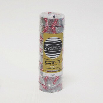 ※パッケージ、デザイン等は予告なく変更される場合があります。※画像はイメージです。商品タイトルと一致しない場合があります。10巻入りの電気絶縁用ポリ塩化ビニル粘着テープです。サイズ全長10m×幅19mm個装サイズ：6.3×19×6.3cm重...