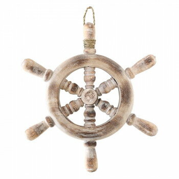 ※パッケージ、デザイン等は予告なく変更される場合があります。※画像はイメージです。商品タイトルと一致しない場合があります。素朴な素材感が温もりを感じる木製の舵。お部屋に吊るすだけでマリンテイストな空間に。サイズ(約)直径25cm×2.5cm...