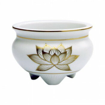 ※パッケージ、デザイン等は予告なく変更される場合があります。※画像はイメージです。商品タイトルと一致しない場合があります。白磁に金の蓮をあしらった定番デザインの陶器製3寸香炉。毎日ご先祖様に使う仏具・仏器は使いやすさ、シンプルさにこだわりま...