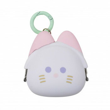 ※パッケージ、デザイン等は予告なく変更される場合があります。※画像はイメージです。商品タイトルと一致しない場合があります。どうぶつモチーフのカラビナ付きちっちゃめがま口ポーチ。サイズ幅67×高さ66×奥行40mm個装サイズ：7×9×4cm重...