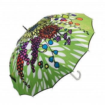 ※パッケージ、デザイン等は予告なく変更される場合があります。※画像はイメージです。商品タイトルと一致しない場合があります。花が描かれた個性的なデザインの傘です。サイズ60cm個装サイズ：85×8.5×6.5cm重量個装重量：450g素材・材...