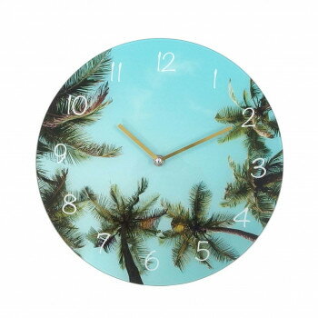 ※パッケージ、デザイン等は予告なく変更される場合があります。※画像はイメージです。商品タイトルと一致しない場合があります。ガラスクロックに爽やかなビーチシーンを入れてみました。サイズΦ30×D3.5cm個装サイズ：5×32×32cm重量個装...
