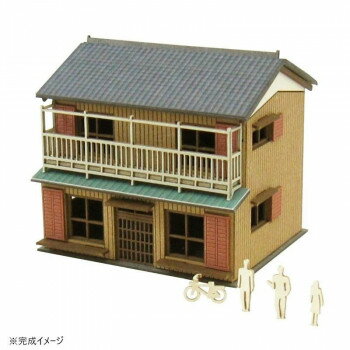 ※パッケージ、デザイン等は予告なく変更される場合があります。※画像はイメージです。商品タイトルと一致しない場合があります。切妻屋根の2階建て住宅のキットです。1階中央に玄関を設けシンメトリーに窓が配置されたシンプルな外観です。おまけで人形3...