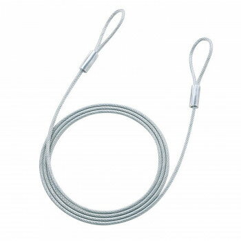 ※パッケージ、デザイン等は予告なく変更される場合があります。※画像はイメージです。商品タイトルと一致しない場合があります。取り付け部品、鍵などに接続する、eセキュリティ用ワイヤーです。サイズワイヤー長:2m個装サイズ：24.0×17.0×1...