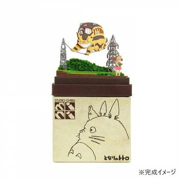 ※パッケージ、デザイン等は予告なく変更される場合があります。※画像はイメージです。商品タイトルと一致しない場合があります。組み立てるとかわいい「となりのトトロ」のあのシーンが完成。組み立てたミニチュアは箱の上に乗せて完成です。ひっくり返すと...