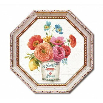 ※パッケージ、デザイン等は予告なく変更される場合があります。※画像はイメージです。商品タイトルと一致しない場合があります。風水で幸運を呼ぶと言われる八角形のアート。カナダ女性作家であるリサ オーディットの絵と、額がセットになった商品です。絵...