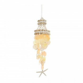 ※パッケージ、デザイン等は予告なく変更される場合があります。※画像はイメージです。商品タイトルと一致しない場合があります。グラデーションのカピスとヒトデが夏らしいオーナメント。窓辺で光を浴びたカピス貝が綺麗です。天然素材のため、それぞれ異な...