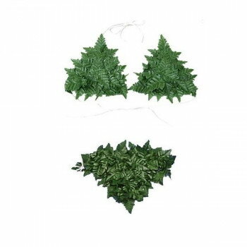 ※パッケージ、デザイン等は予告なく変更される場合があります。※画像はイメージです。商品タイトルと一致しない場合があります。葉っぱをつなぎ合わせたように見えるビキニトップは、首の後ろと背中で紐を結んでいただくビキニタイプです。リーフビキニパン...