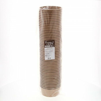 ※パッケージ、デザイン等は予告なく変更される場合があります。※画像はイメージです。商品タイトルと一致しない場合があります。内側・外側共にPEコーティングを施し、にじみにくいデザート用カップです。ナチュラル感のあるクラフト色。手作りアイスのお...