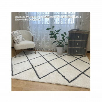 ※パッケージ、デザイン等は予告なく変更される場合があります。※画像はイメージです。商品タイトルと一致しない場合があります。シンプルでありながらデザイン性のあるペニワレン柄ラグはインテリア上級者の方も取り入れる人気の高いインテリア。毛足を長く...